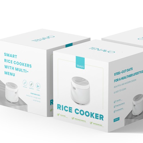 Designs | Design a modern package for a smart rice cooker | Product ...