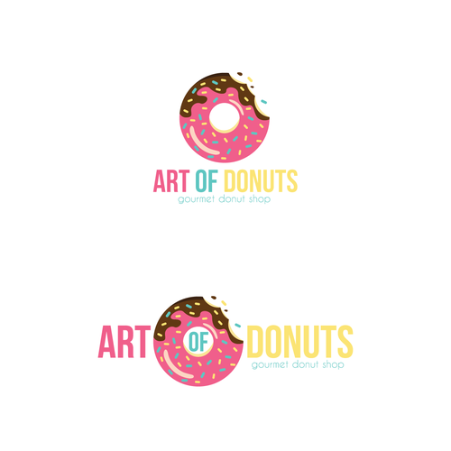 Create a yummy logo for a premium sophisticated gourmet donut shop, Art ...