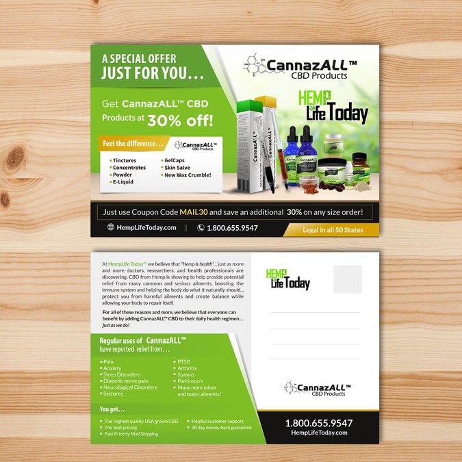 Design a STUNNING Natural Products Postcard for a major internet brand ...