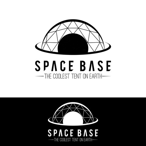 Create a logo for Space Base a festival and car camping tent from out ...