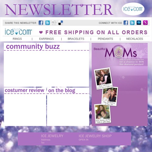 Social Media Community Email Newsletter Template | Web page design contest