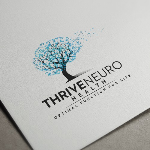 Clean logo for an integrated neurology clinic. We build better brains ...