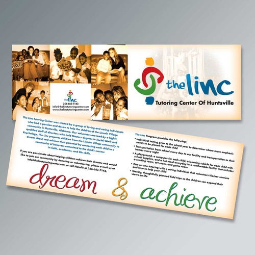 Single Fold Brochure for The Linc Tutoring/Mentoring Program | Print or ...