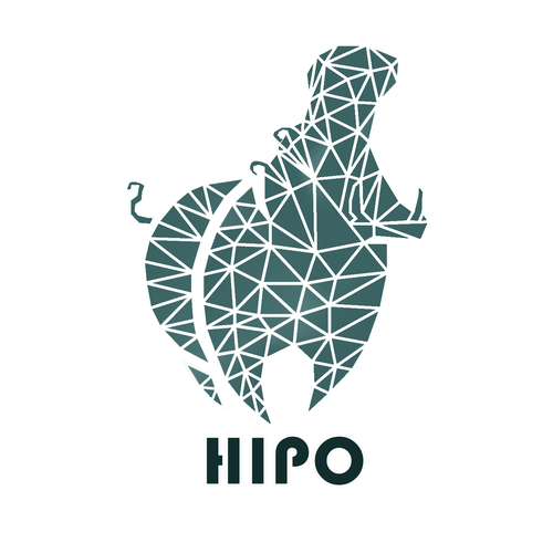 Create a sleak hippo logo for a clothing brand called 'hipo' - # ...