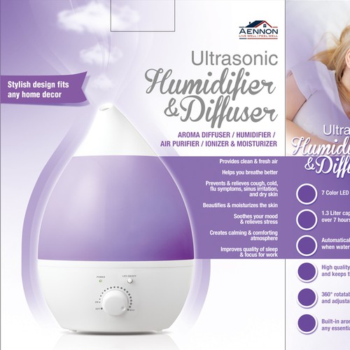 Create A **Ultrasonic Humidifier** Packaging Design To Be Seen All ...