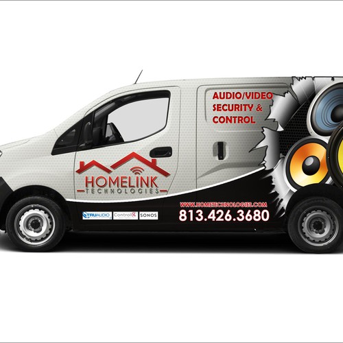 Audio/Video/Security integrator needs a Van Wrap! | Signage contest