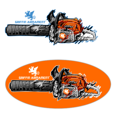 Designs | Chainsaw and Firearm Suppressor Sticker Design | Sticker contest