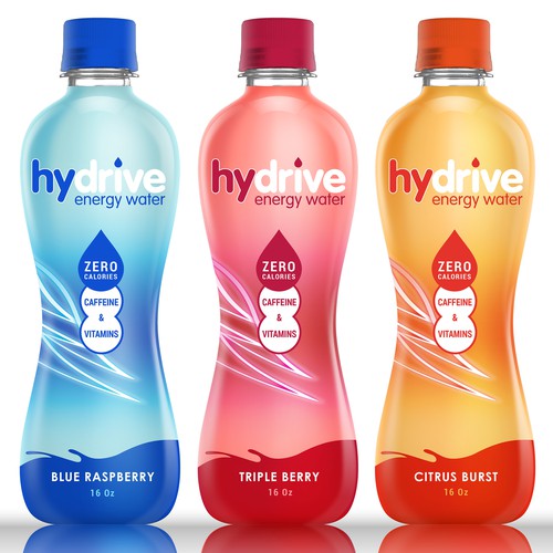 Create upscale, eye-catching bottle label for HYDRIVE Energy Water ...
