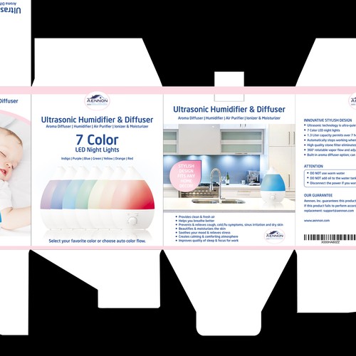 Create A **Ultrasonic Humidifier** Packaging Design To Be Seen All ...