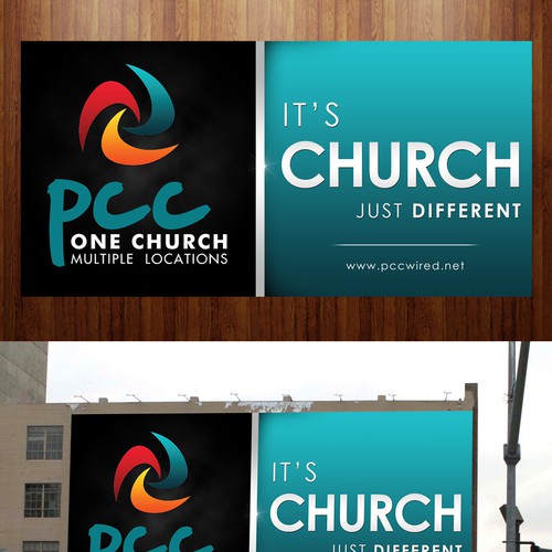 Create a bold, edgy, DIFFERENT outdoor sign for a multi-campus church ...
