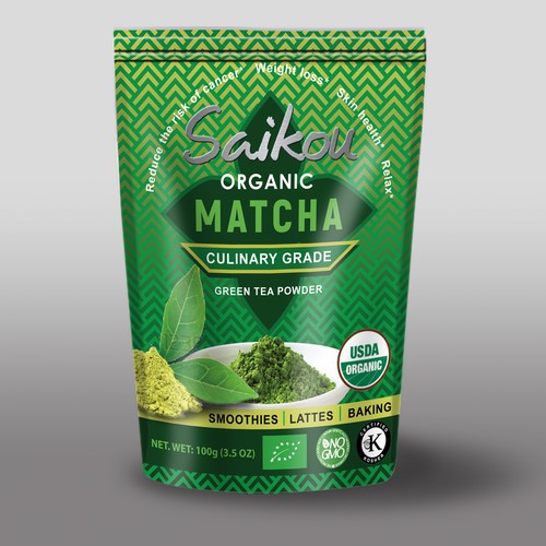 Create matcha green tea labels for new brand | Product label contest