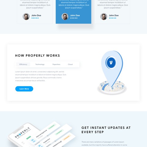 Designs | Properly - Homepage | Web page design contest