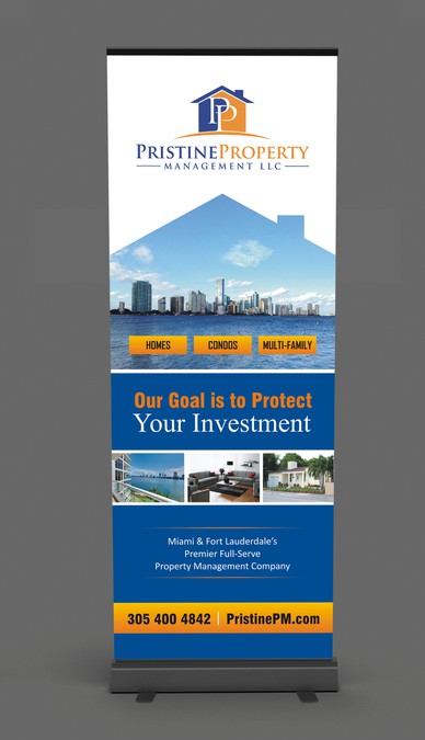 Create an eye-catching banner for Pristine Property Management ...