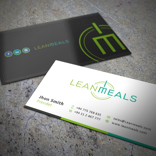 Designs | Lean Meals Business Cards | Business card contest