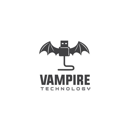 Create a clever, modern logo for Vampire Technology power share cable ...