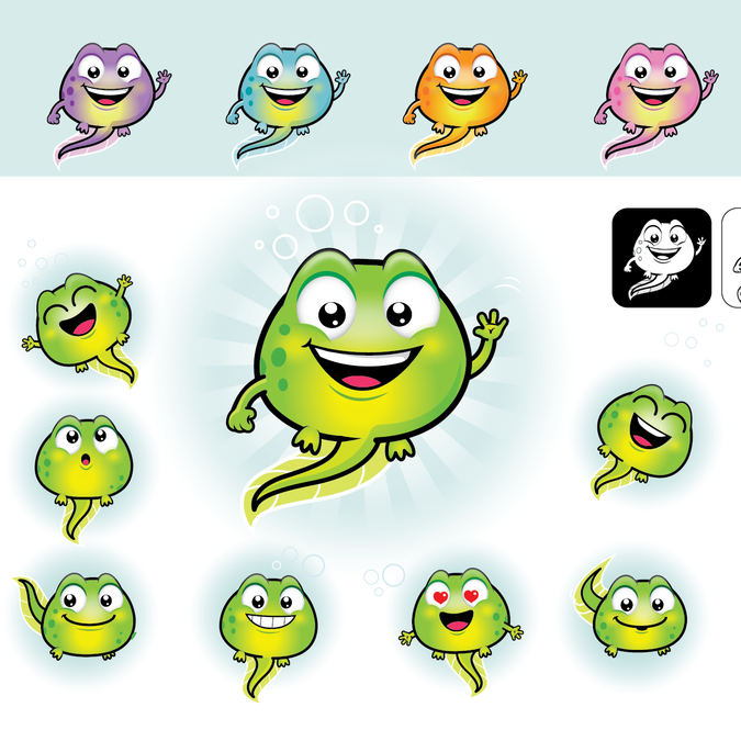 Design a cool tadpole character. | Character or mascot contest