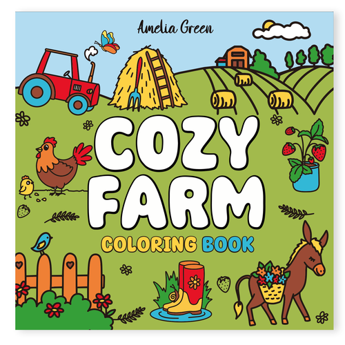 Designs | Top Notch Front Cover for: Cozy Farm Coloring Book | Book ...