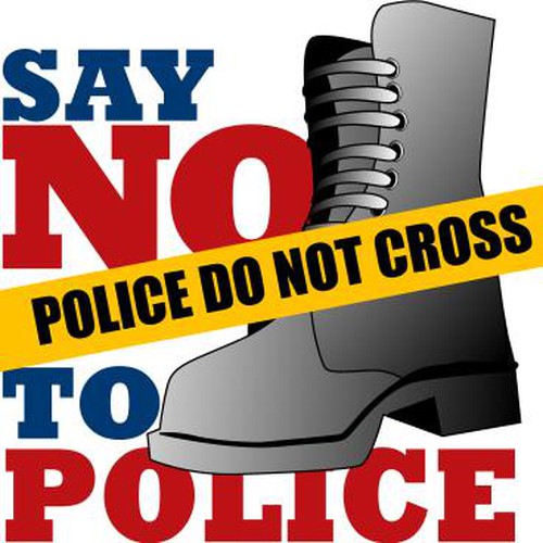 Icon for SAY NO TO POLICE | Button or icon contest