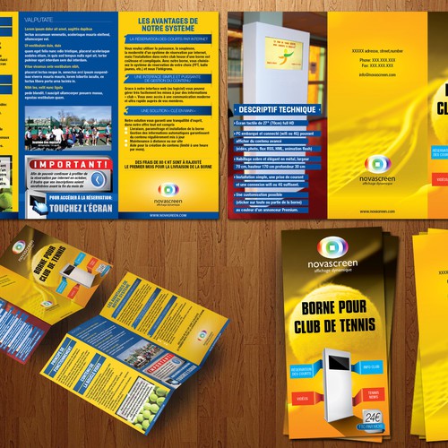 Designs | Leaflet for digital court booking in tennis club - Brochure ...