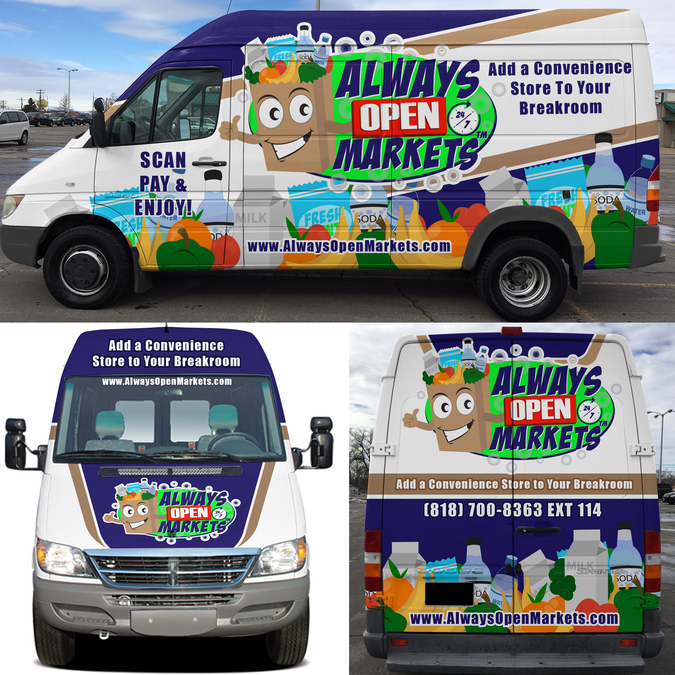 Design an Awesome Modern Creative Micro-Market Vehicle Wrap | Car ...