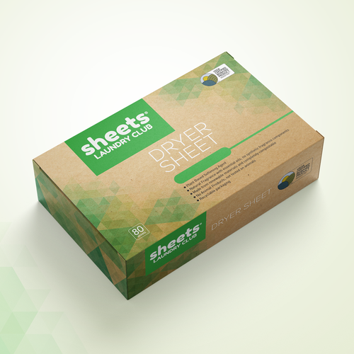 Help us design a kraft laundry dryer sheet box | Product packaging contest