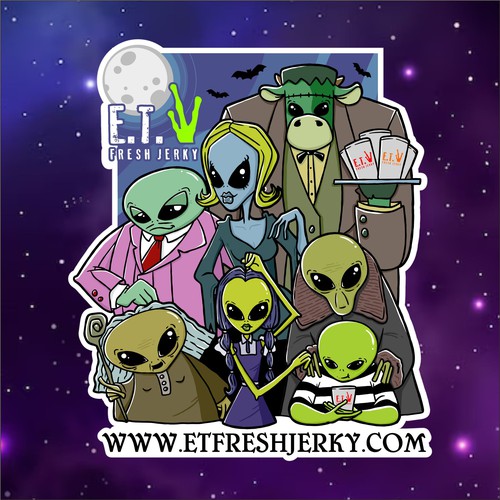 Designs | Wednesday Addams Alien Needed for Stickers | Illustration or ...