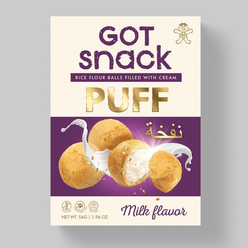 Designs | GOT SNACK -PUFF- Milk flavor | Product packaging contest