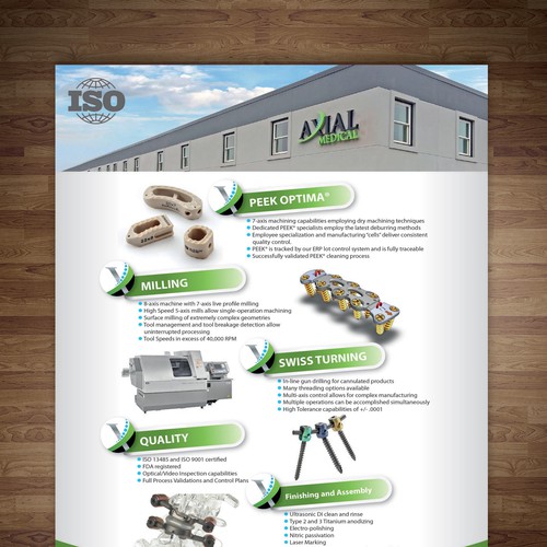1-Page Medical Device Manufacturing Sell Sheet | Brochure contest
