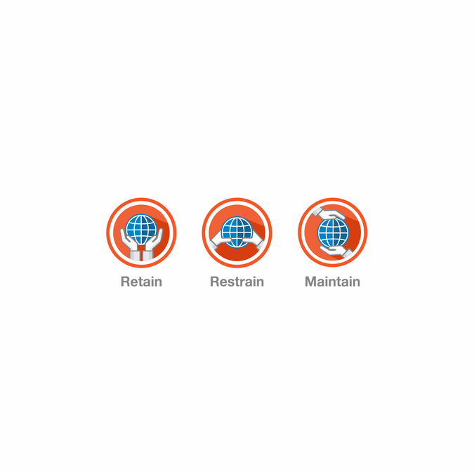 New Retain, Restrain & Maintain Icon Logos | Logo design contest
