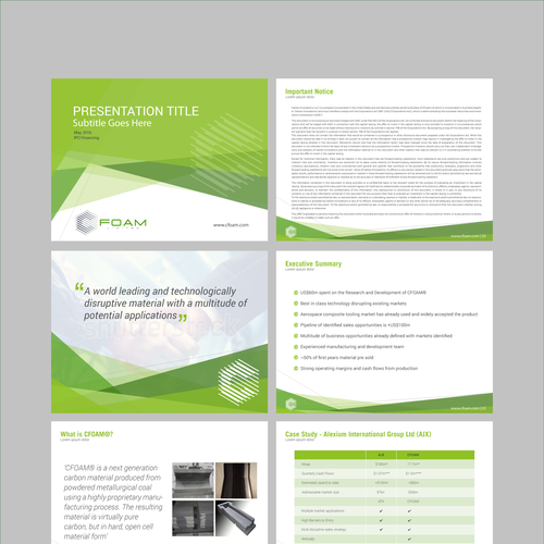 CFOAM Limited, ASX Listed materials company | PowerPoint template contest
