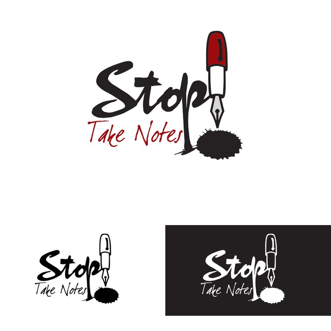 "Stop! Take Notes" Logo | Logo design contest
