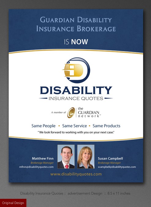 Disability Insurance Quotes advertisement | Postcard, flyer or print ...
