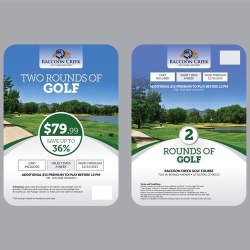 Create a Golf Course flyer that advertises a special offer | Postcard ...