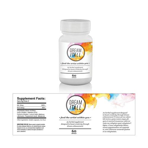 Designs | Create a Winning Label Design for a Premium Herbal Dream ...