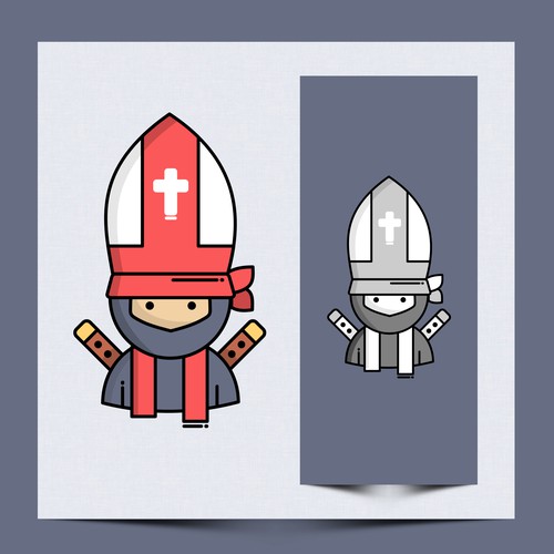 Ninja + The Pope = The Ninja Pope. Have fun with it :) | Logo design ...