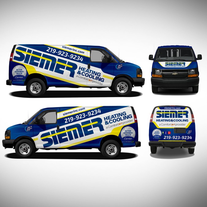 Create a new look for our heating and cooling trucks for Siemer Heating ...