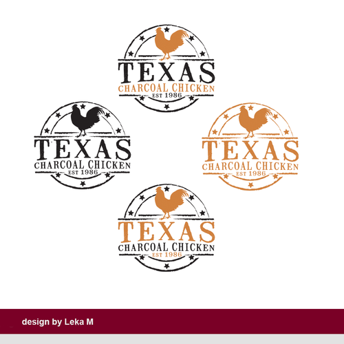 Create a vintage stamp-style logo for Texas Charcoal Chicken | Logo ...