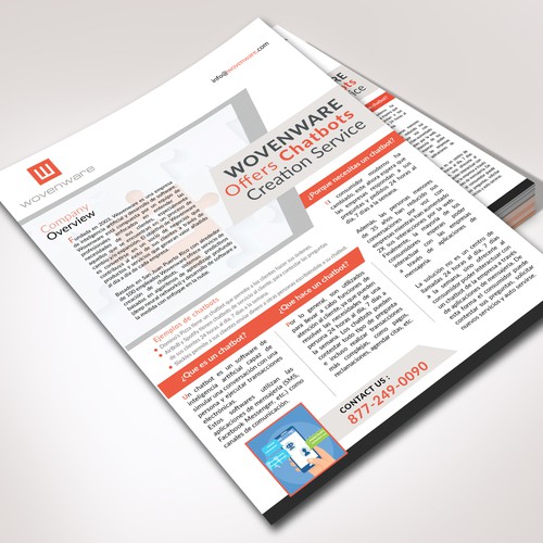 Design a chatbots one-pager marketing leaflet | Postcard, flyer or ...