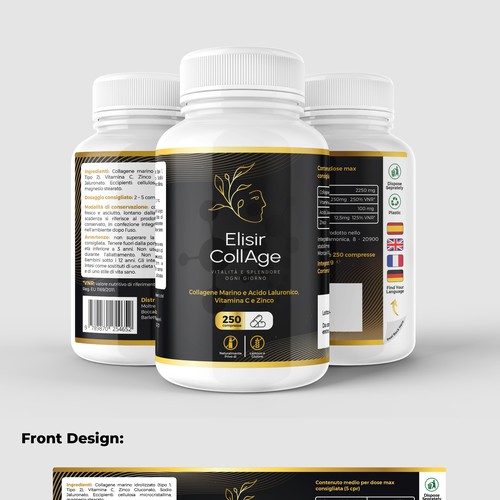 Designs | Elisir CollAge - Peel Back - Multi Lingual - Label Creation ...