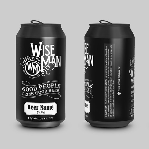 Crowler Label for Wise Man Brewing | Product label contest