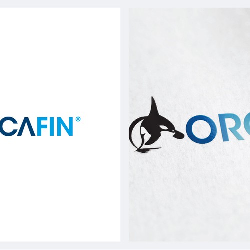 Logo for Orcafin brand Using an orca whale fin for logo | Logo design ...