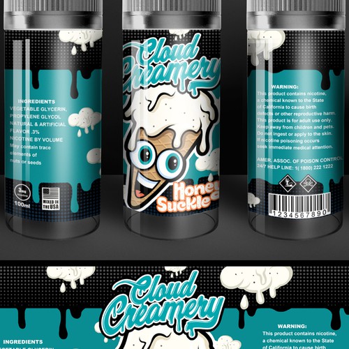 Design a colorful e-liquid label | Product label contest