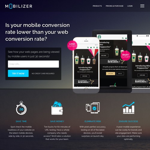 Designs | Create a design for Mobilizer | Landing page design contest