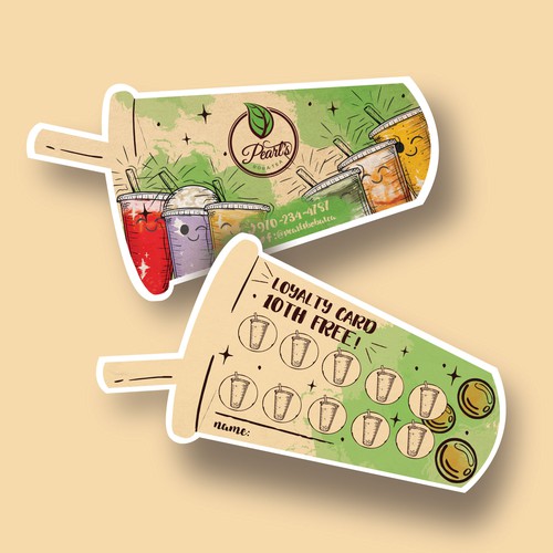 Designs | Need New Business Cards for Pearl's Boba Tea business ...