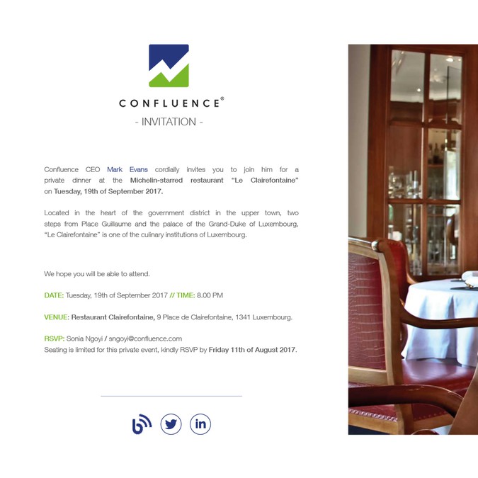 Dinner Invitation Design for Company Event | Card or invitation contest