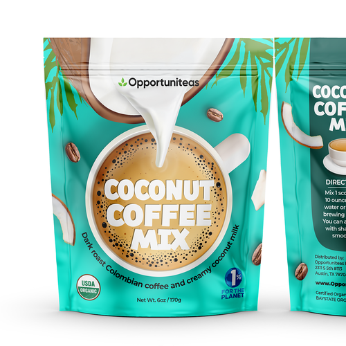 Designs | Design organic coconut coffee mix packaging | Product ...