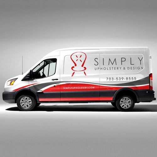 2015 Ford Transit-250 Partial Wrap for an Upholstery Shop | Car, truck ...