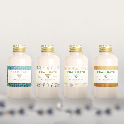Foam Bath Bottle Labels | Product label contest