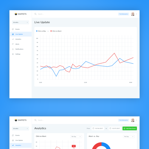 Design a fresh Analytics Dashboard (Desktop / Web-App) | App design contest