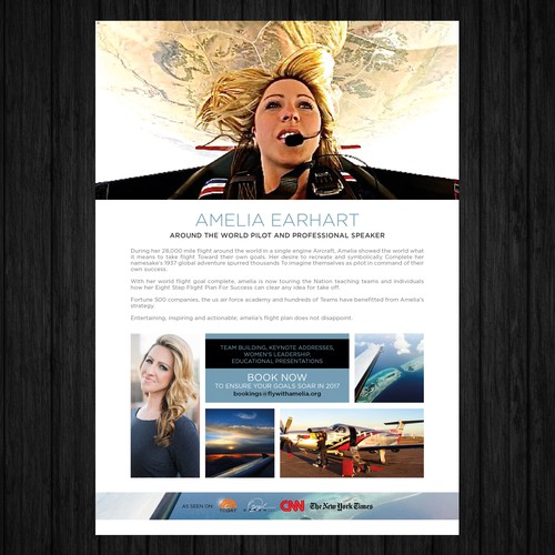 Female Pilot Seeking Flyer/Poster for Professional Speaking Career ...